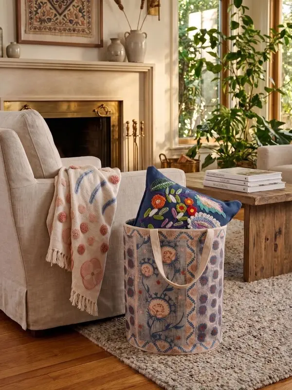 GAURI KOHLI Gilmore Laundry Hamper Storage Basket