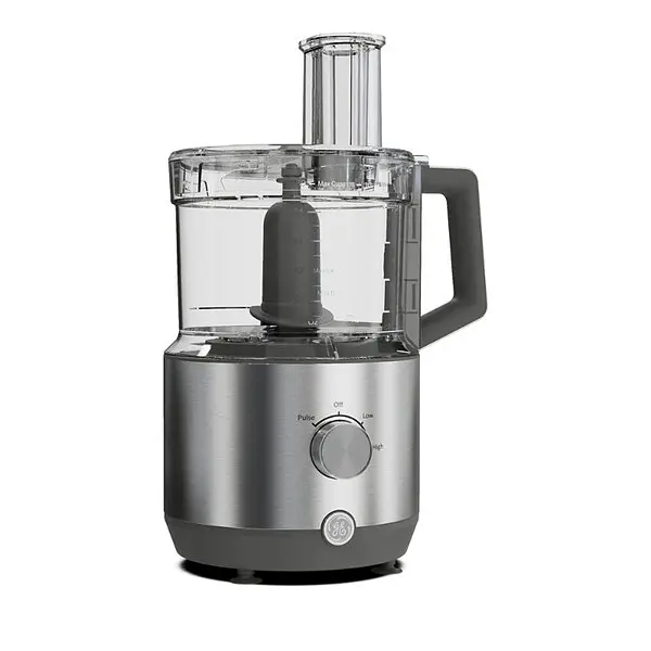 GE APPLIANCES 12 Cup Food Processor With Accessories - Stainless Steel