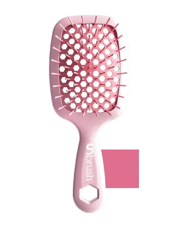 FHI HEAT Unbrush Mini Pastel Detangling Hair Brush - Peony Light Pink