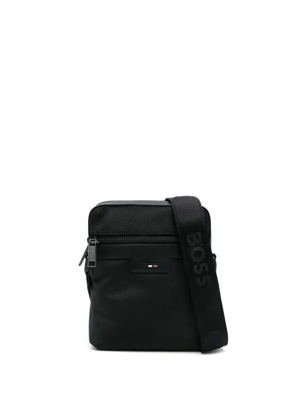 BOSS Logo-detailed Messenger Bag - Black