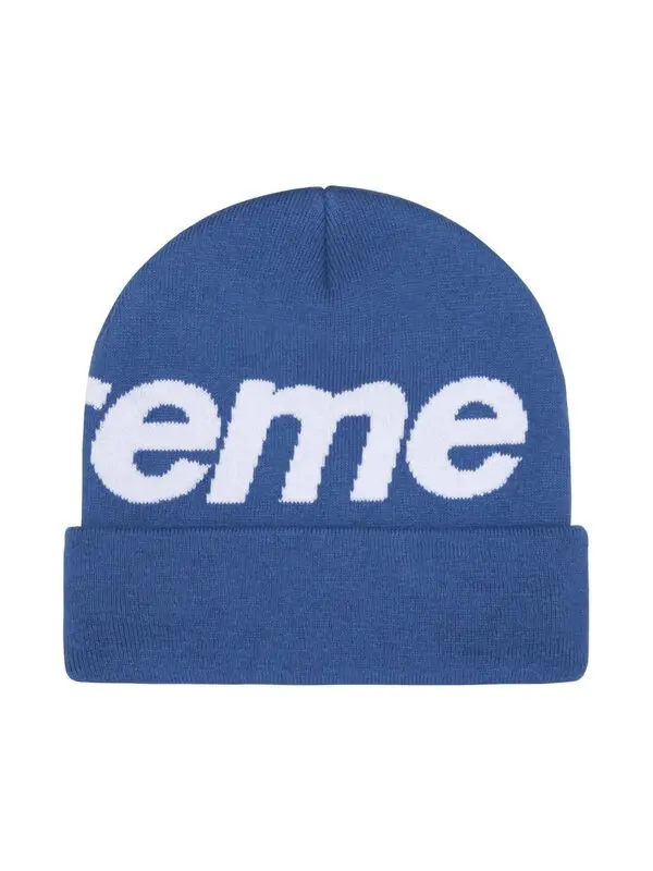 Supreme Intarsia Logo Beanie - Blue