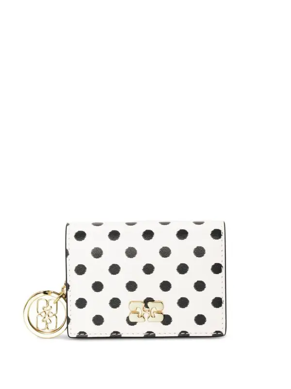 GANNI Polka-dot Wallet - White
