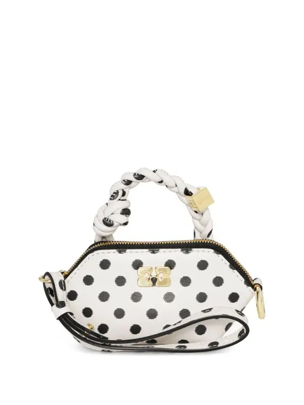 GANNI Polka Dot-print Mini Bag - White