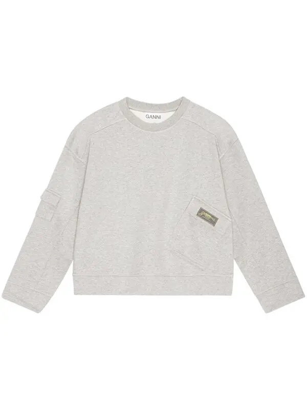 GANNI Logo-patch Sweatshirt