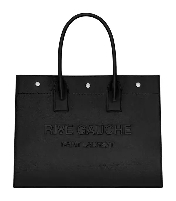 Saint Laurent Small Rive Gauche Tote Bag - Black