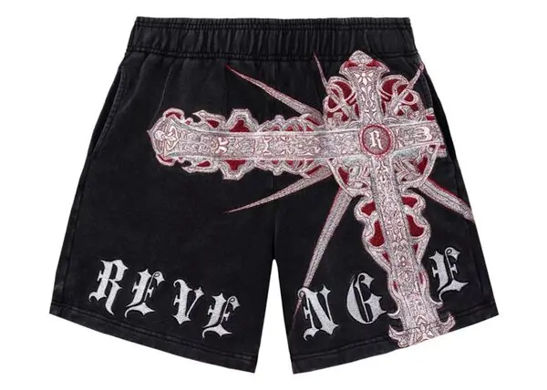 REVENGE Spike Cross Shorts - Black