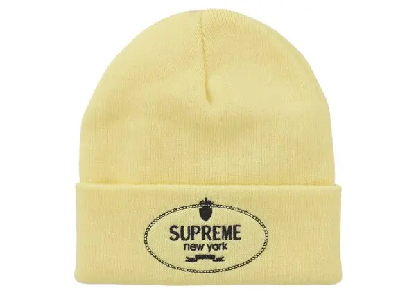 Supreme Crest Beanie - Pale Yellow