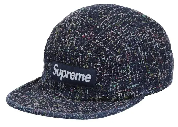 Supreme Denim Boucle Camp Cap - Navy