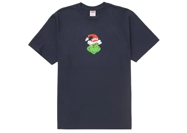 Supreme Grinch Tee Shirt - Navy Blue