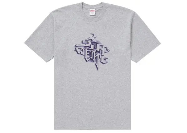 Supreme Smoke Tee Shirt - Heather Grey