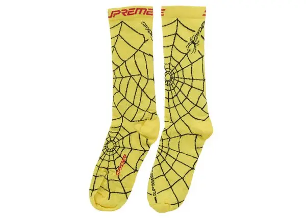 Supreme Spyder Crew Socks - Yellow