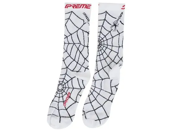 Supreme Spyder Crew Socks - White