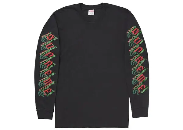 Supreme Strawberries Long Sleeve Tee Shirt - Black
