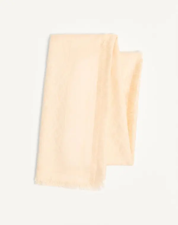 Valentino Garavani Toute La Vol And Silk Shawl - Butter