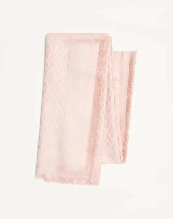 Valentino Garavani Toute La Vol And Silk Shawl - Rose Mist