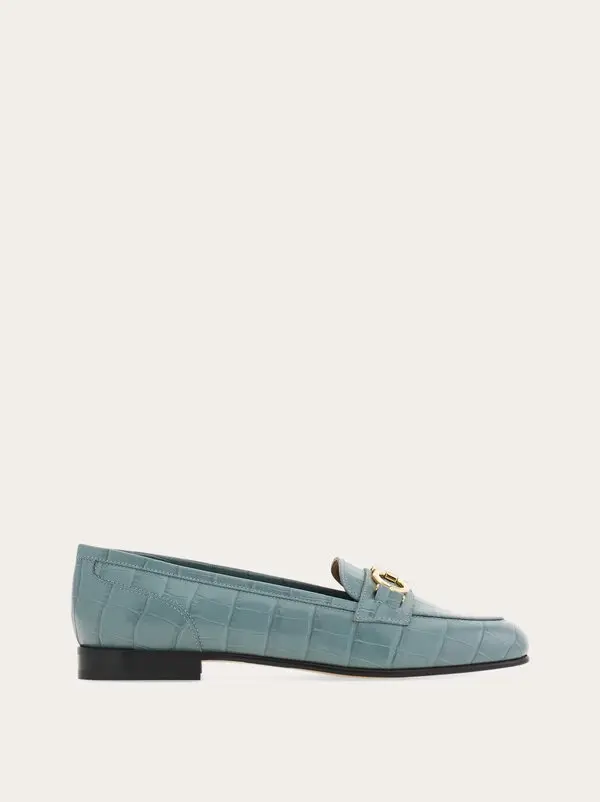 FERRAGAMO Gancini Ornament Loafer - Green