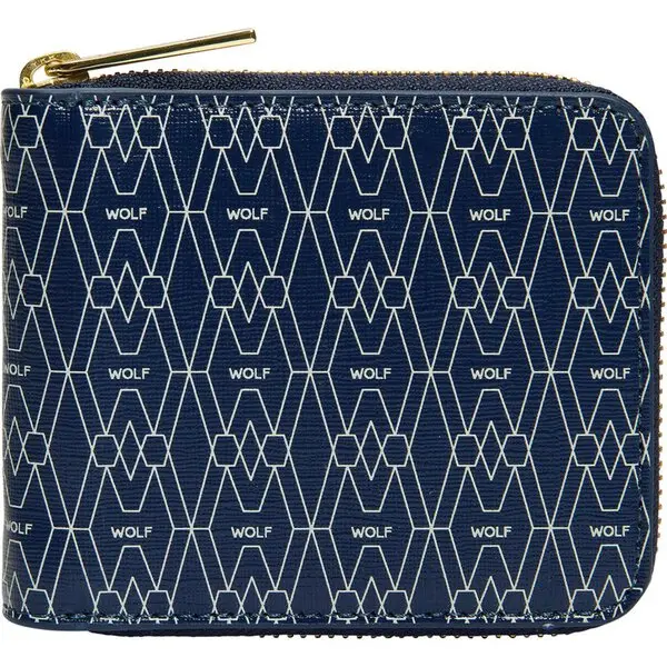 Wolf Signature Zip Wallet - Blue