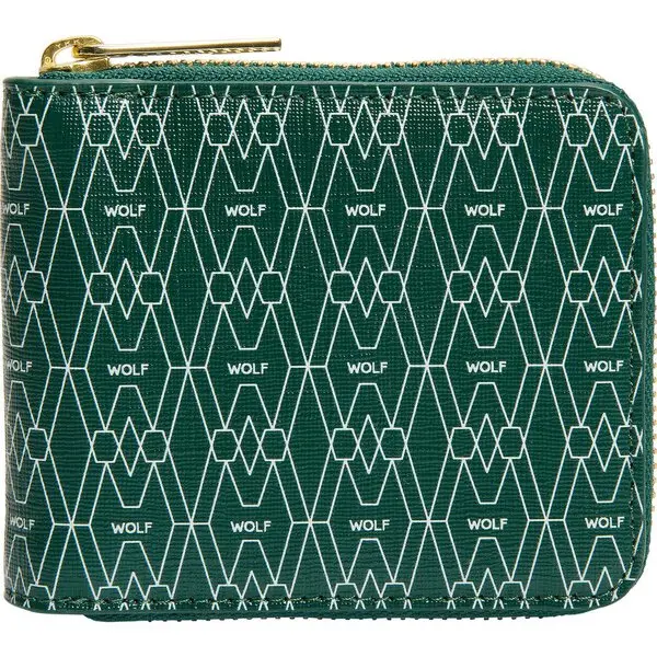 Wolf Signature Zip Wallet - Green