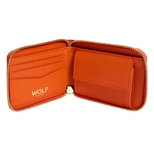 Wolf Signature Zip Wallet - Orange