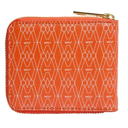 Wolf Signature Zip Wallet - Orange