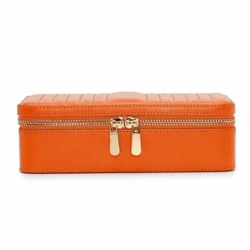 Wolf Maria Medium Zip Jewelry Case - Tangerine