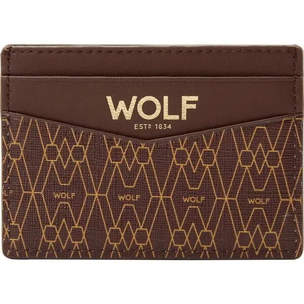 Wolf Signature Cardholder - Brown