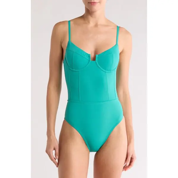 Solid & Striped Veronica Underwire One-piece Swimsuit - Teal