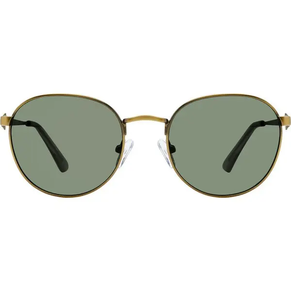 Kurt Geiger 51mm Round Frame Sunglasses - Brass/ Green