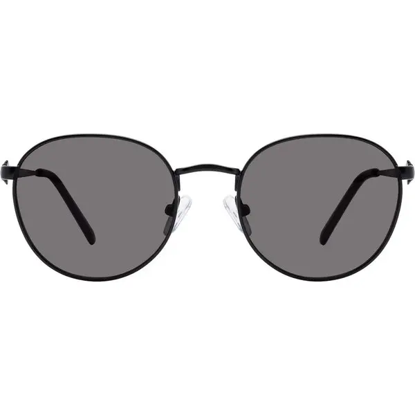 Kurt Geiger 51mm Round Frame Sunglasses - Matte Black/ Smoke