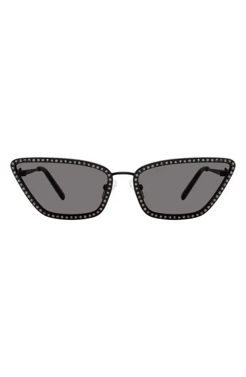 Kurt Geiger 58mm Cat Eye Sunglasses - Black/smoke