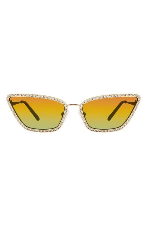 Kurt Geiger 58mm Cat Eye Sunglasses - Gold/ Rainnbow Fl