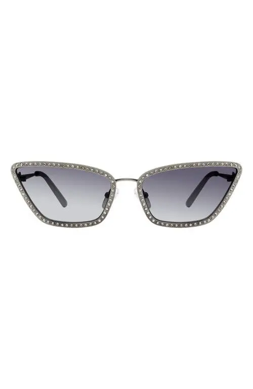 Kurt Geiger 58mm Cat Eye Sunglasses - Silver/ Smoke Gradient