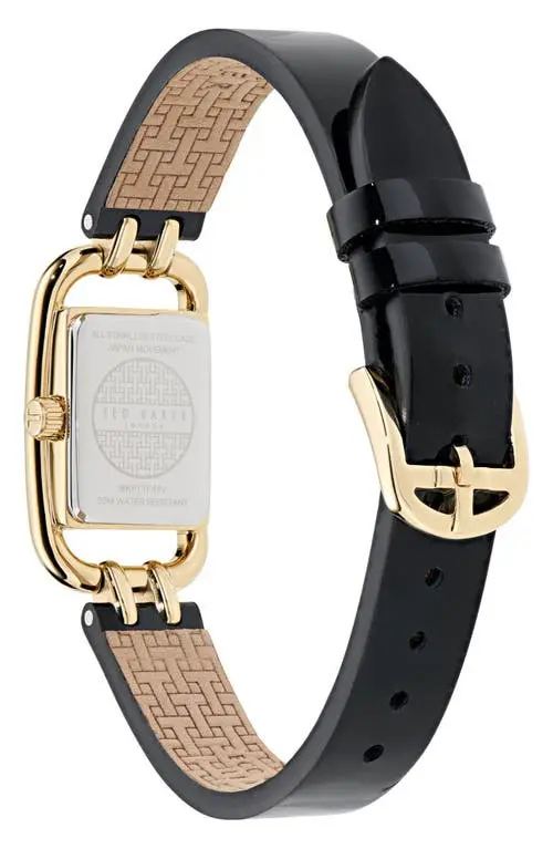 Ted Baker London Leather Strap Watch - Black