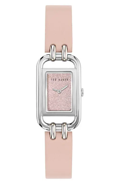 Ted Baker London Leather Strap Watch - Pink