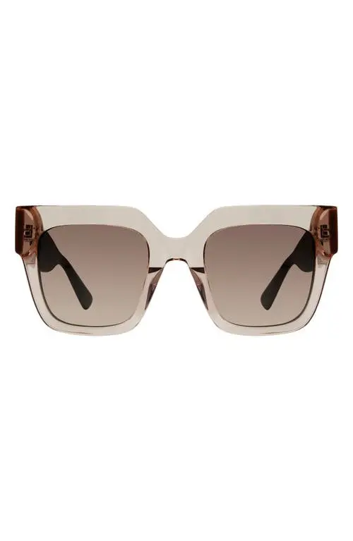 Kurt Geiger 50mm Square Sunglasses - Beige/ Brown Gradient