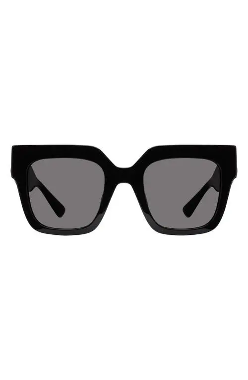 Kurt Geiger 50mm Square Sunglasses - Black/ Smoke