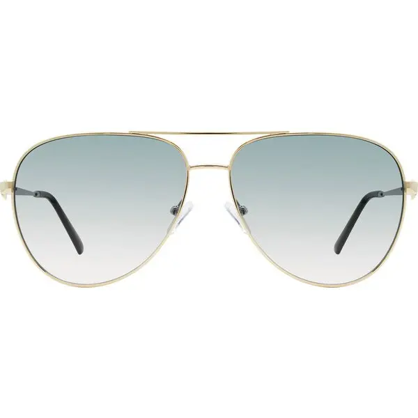 Kurt Geiger 65mm Oversize Pilot Sunglasses - Gold/ Green Pink Gradient