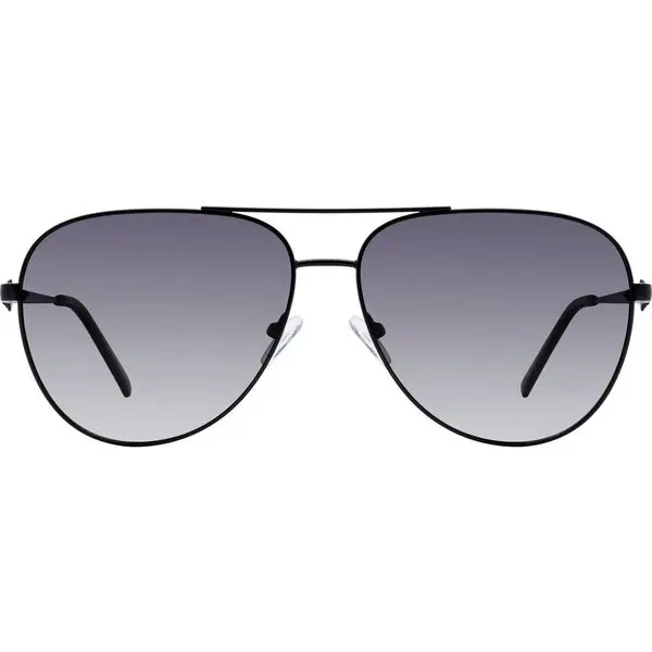 Kurt Geiger 65mm Oversize Pilot Sunglasses - Matte Black/ Smoke