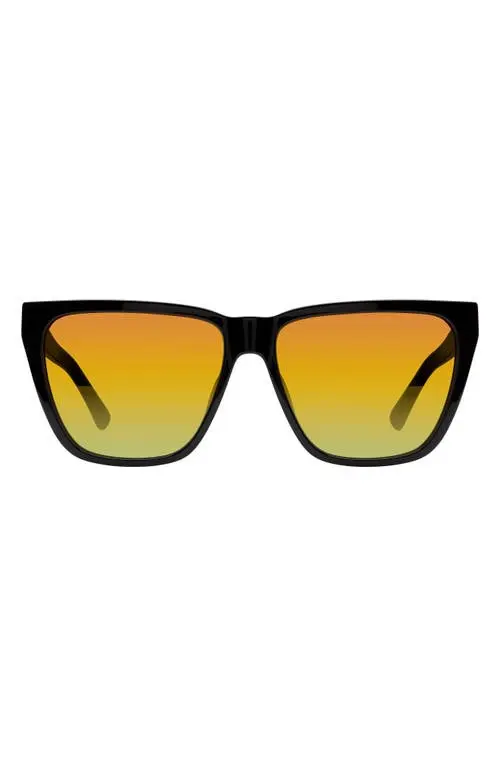 Kurt Geiger 58mm Cat Eye Sunglasses - Black/ Rainbow Fl
