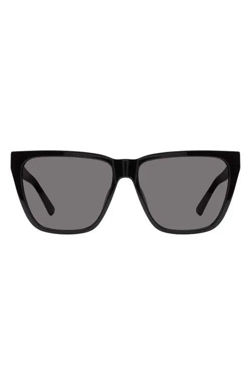 Kurt Geiger 58mm Cat Eye Sunglasses - Black/ Smoke