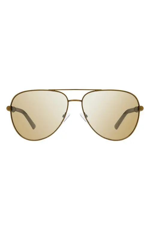 Kurt Geiger Oversized Aviator Sunglasses - Brass/gold Mirror