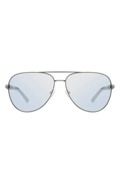 Kurt Geiger Oversized Aviator Sunglasses - Silevr/pink Mirror