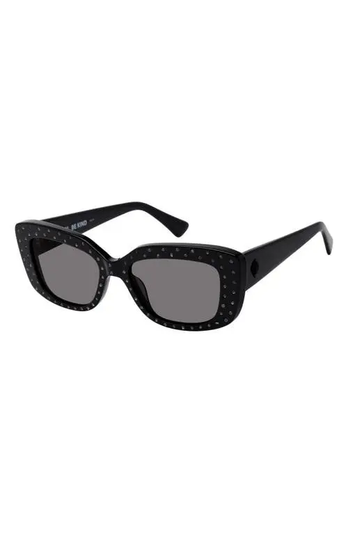 Kurt Geiger 52mm Rectangular Sunglasses - Size-black/ Smoke