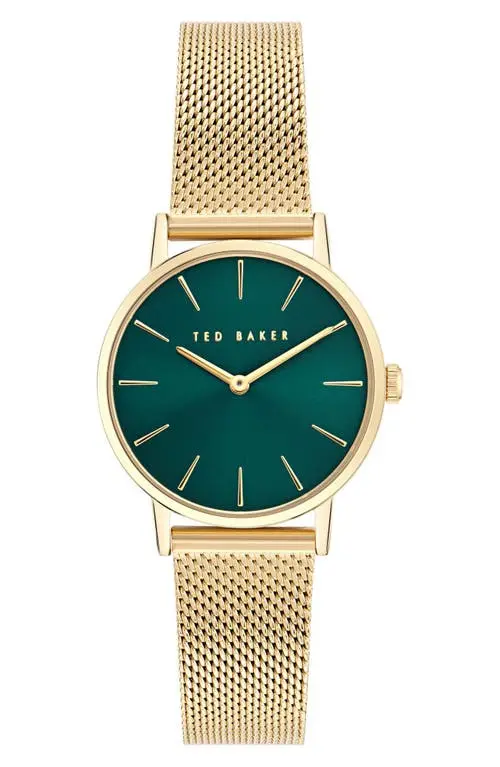 Ted Baker London Classic Mesh Strap Watch - Goldone