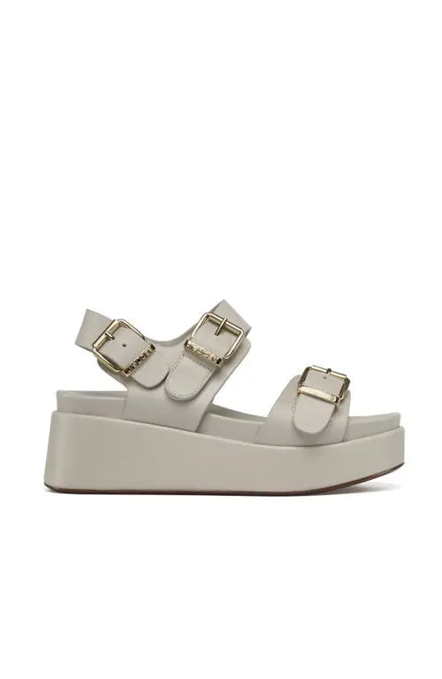 J/SLIDES NYC Brooke Platform Wedge Sandals - Off White