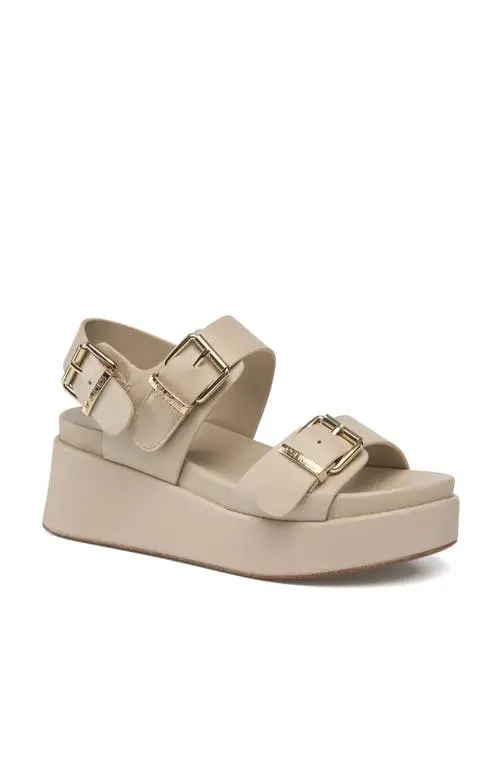 J/SLIDES NYC Brooke Wedge Sandal - Sand