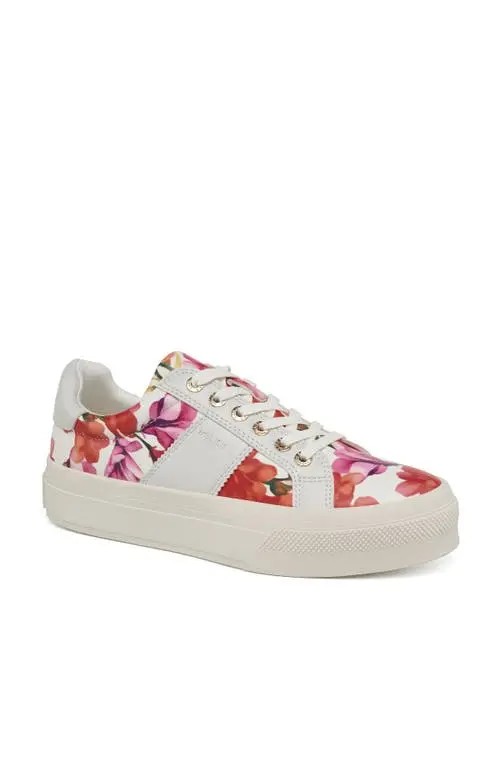 J/SLIDES NYC Gatsby Platform Sneakers - White Floral