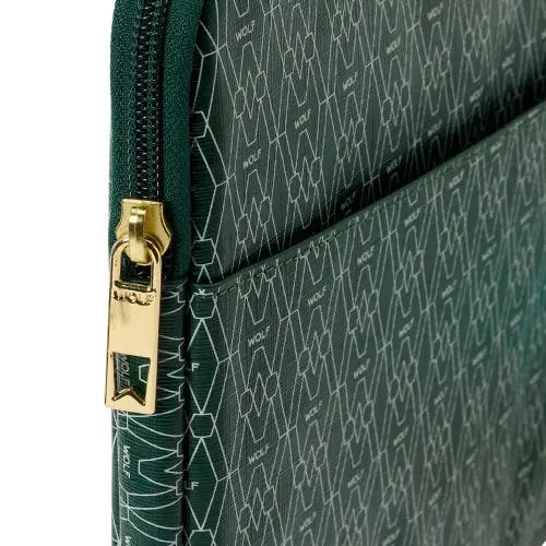Wolf Laptop Zip Case - Green