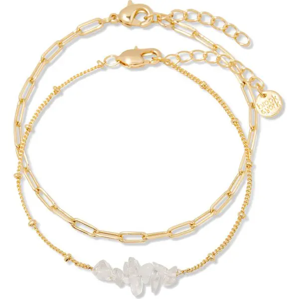 BROOK & YORK Alex Stacked Bracelet Set - Gold April