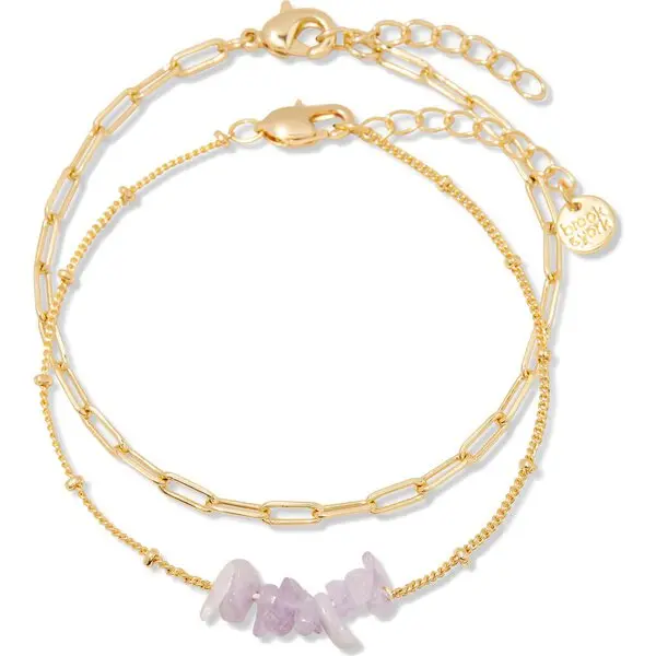 BROOK & YORK Alex Stacked Bracelet Set - Gold June